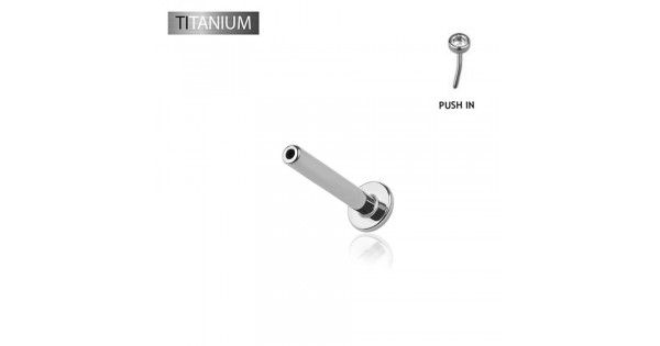 IMPLANT GRADE TITANIUM 4MM FLAT DISK THREADLESS PUSH IN LABRET BAR -Wholesale Body Jewelry ...